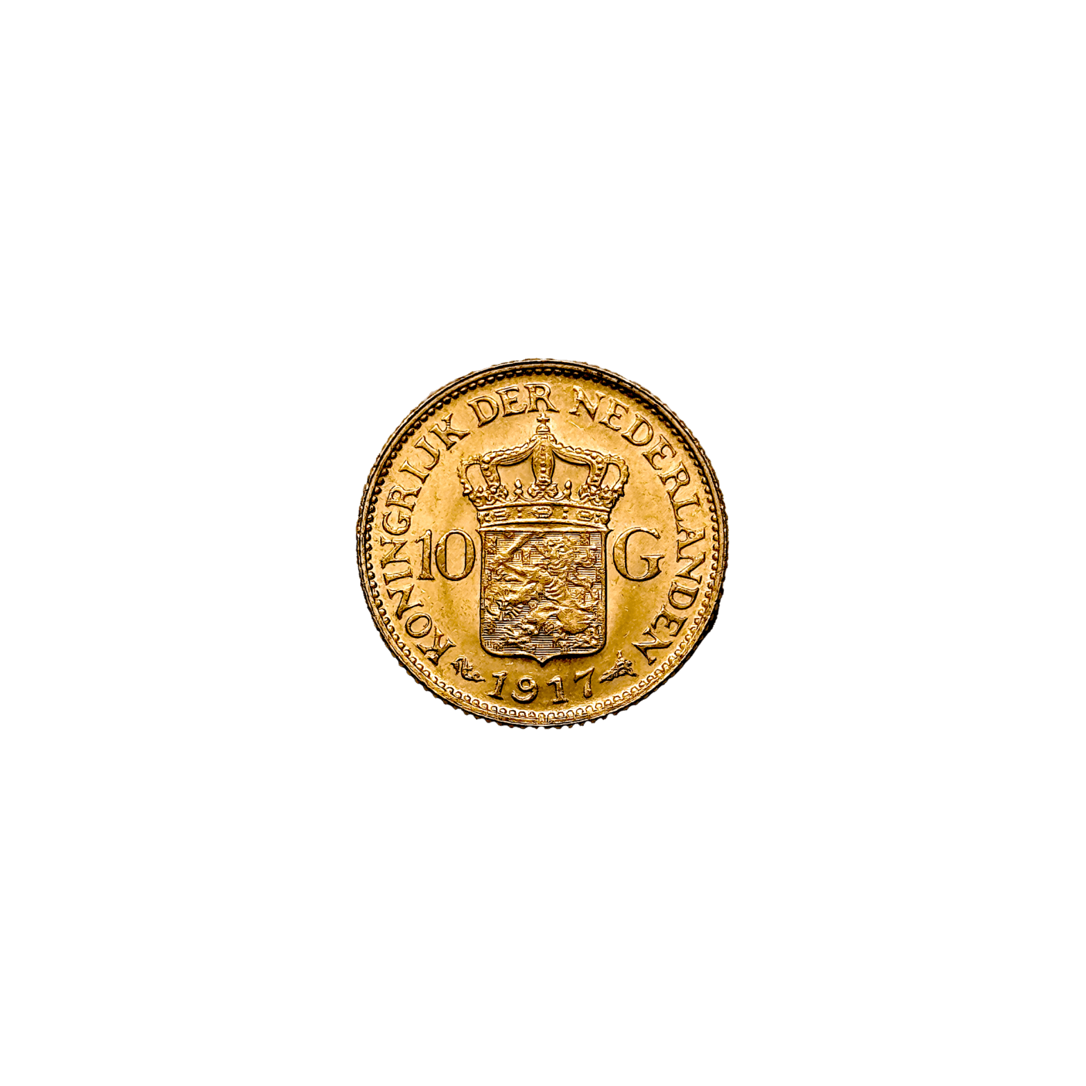 Netherlands 10 Gulden Queen Wilhelmina - USAGOLD